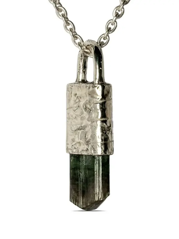 PARTS OF FOUR Talisman Specimen Elbaite Necklace - Silver