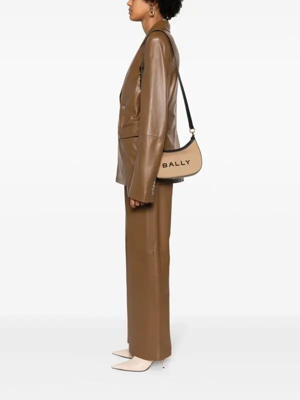 Bally Ellipse Logo-print Crossbody Bag - Neutrals