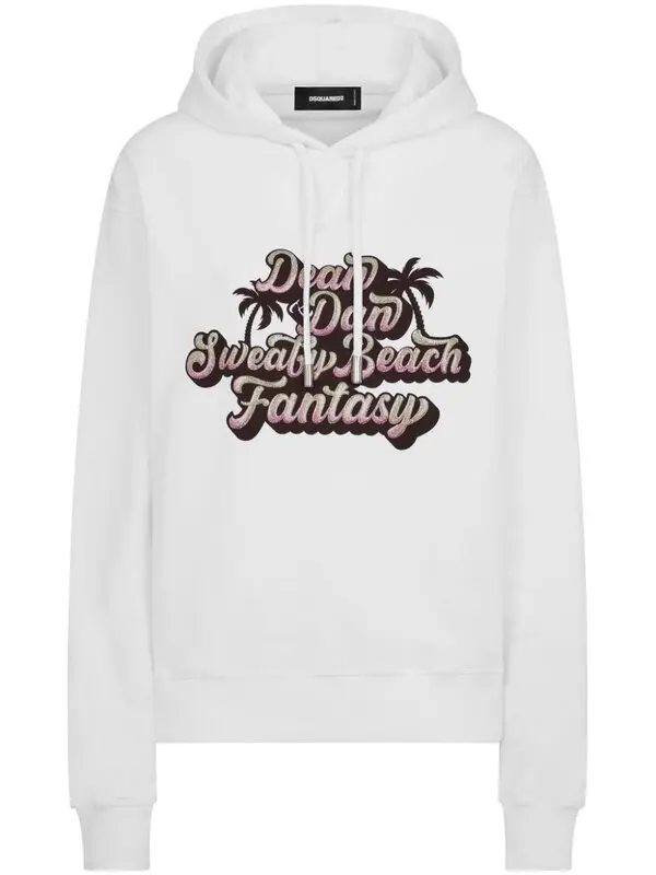 Dsquared2 Graphic Print Cotton Hoodie