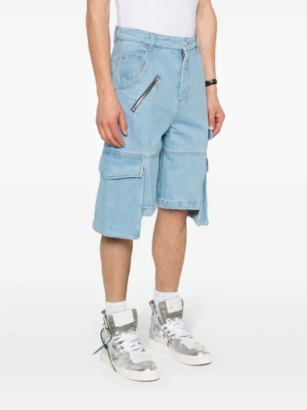 Gcds Logo-plaque Denim Shorts