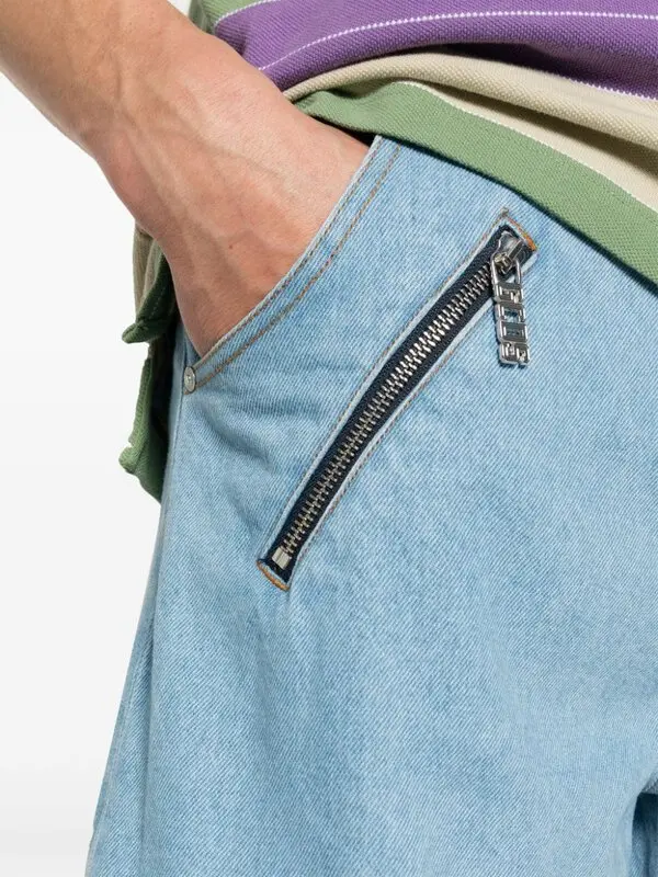 Gcds Logo-plaque Denim Shorts
