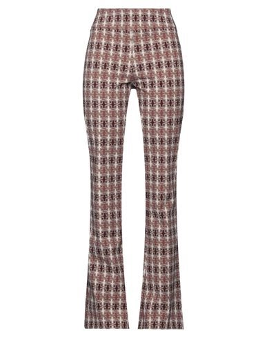 RRD Geometric Design Flared Trousers - Plum