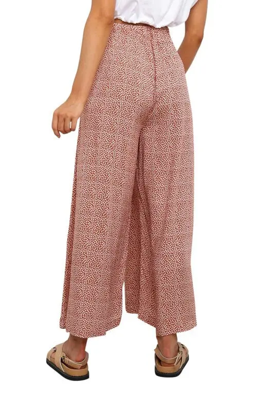 PETAL & PUP Neveah Floral Print Pants - Rust