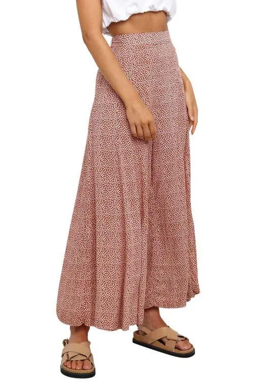 PETAL & PUP Neveah Floral Print Pants - Rust