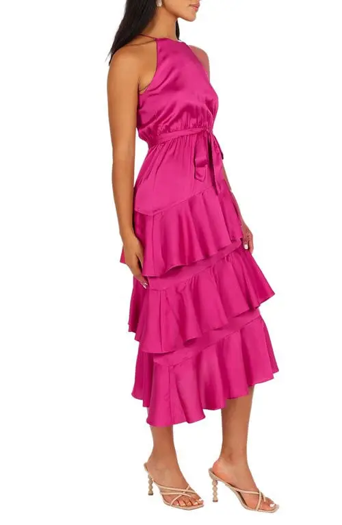 PETAL & PUP Seychelle Asymmetric Tiered Dress - Orchid