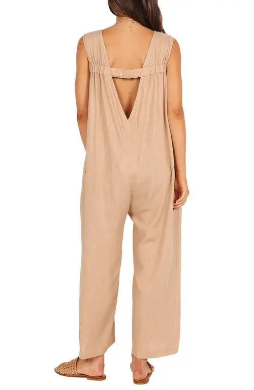 PETAL & PUP Yardlee Sleeveless Jumpsuit - Mocha