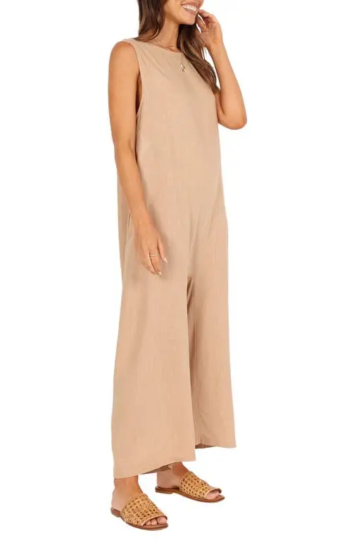 PETAL & PUP Yardlee Sleeveless Jumpsuit - Mocha
