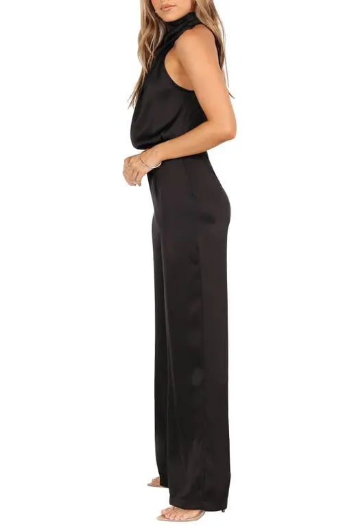 PETAL & PUP Savannah One-shoulder Jumpsuit - Black