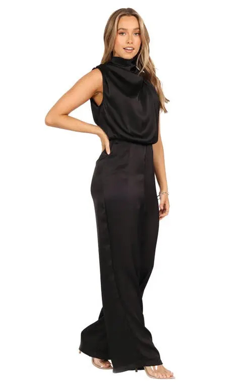 PETAL & PUP Savannah One-shoulder Jumpsuit - Black