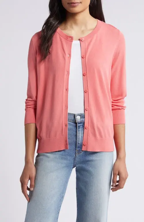 Caslon Crewneck Cardigan