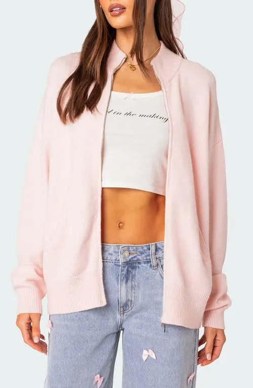 EDIKTED Montie Oversize Double Zip Cardigan