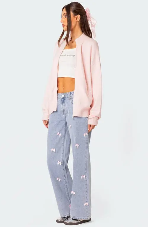 EDIKTED Montie Oversize Double Zip Cardigan