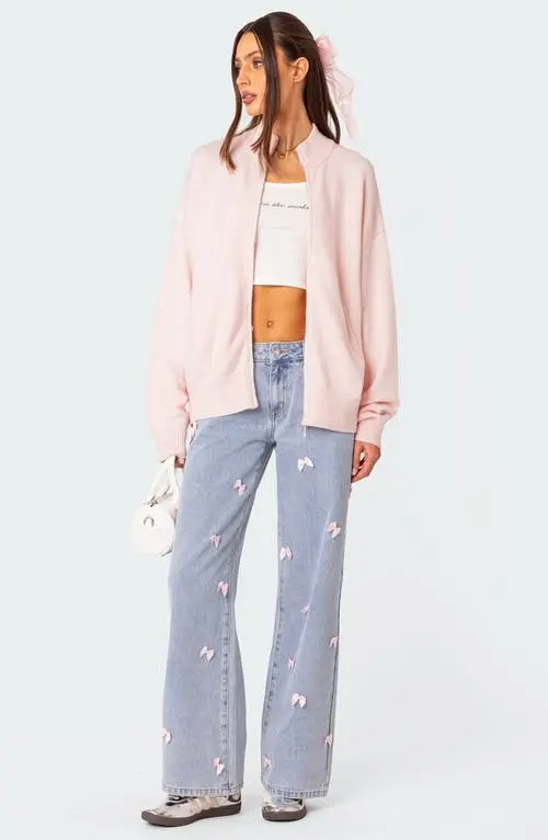 EDIKTED Montie Oversize Double Zip Cardigan