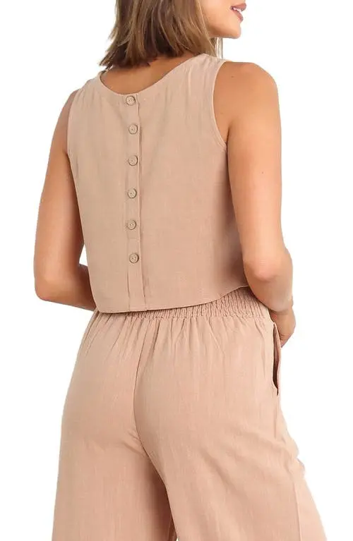 PETAL & PUP Nicola Linen-blend Tank