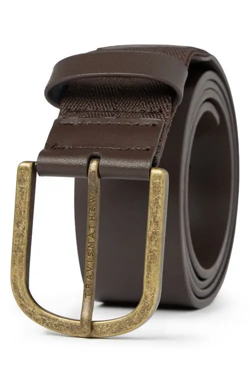 Travis Mathew Jinx 2.0 Leather Belt - Dark Brown