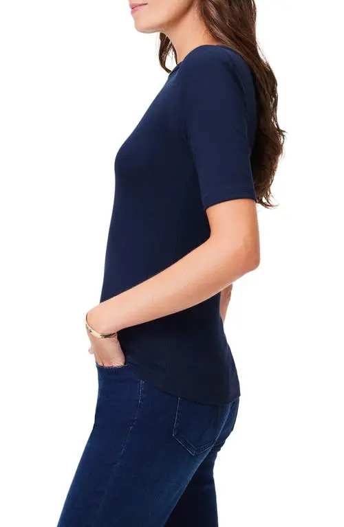NIC+ZOE Boat Neck Rib Top