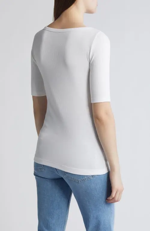 NIC+ZOE Boat Neck Rib Top