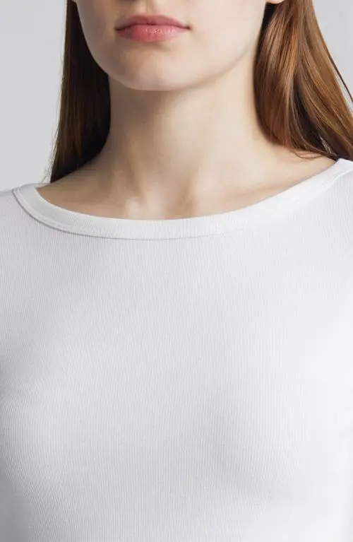 NIC+ZOE Boat Neck Rib Top