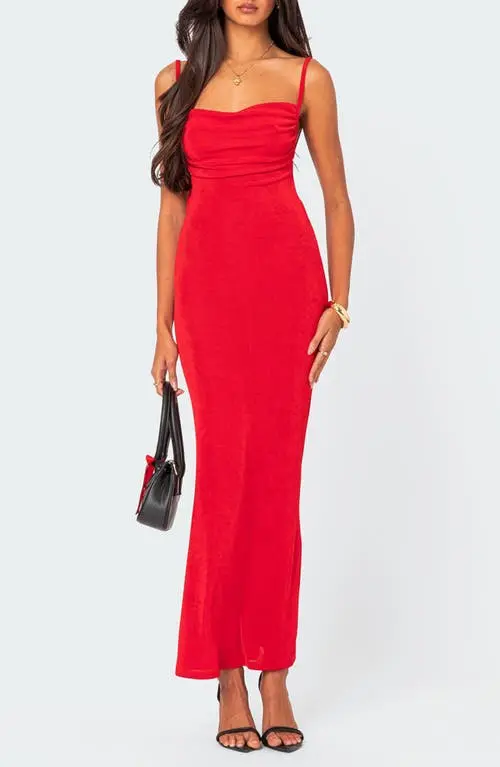 EDIKTED Clea Open Back Maxi Dress