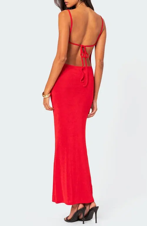 EDIKTED Clea Open Back Maxi Dress