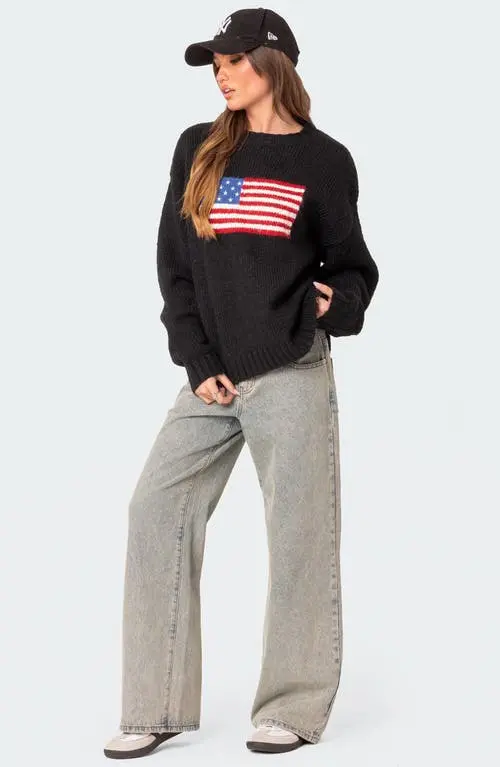 EDIKTED Usa Oversized Chunky Sweater