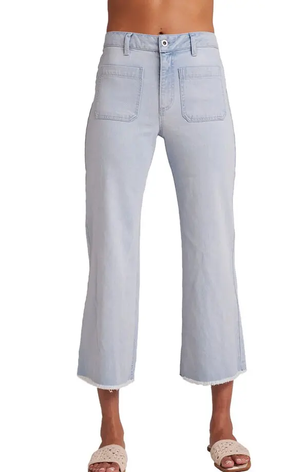 Bella Dahl Sarah Fray Hem Wide Leg Crop Jeans