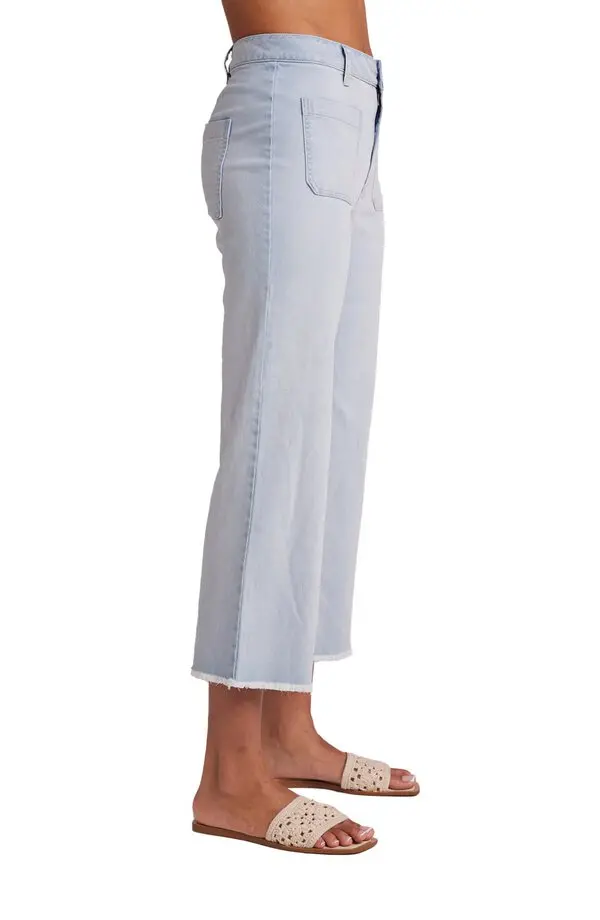 Bella Dahl Sarah Fray Hem Wide Leg Crop Jeans