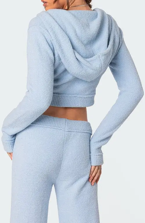 EDIKTED Plush Crop Hoodie