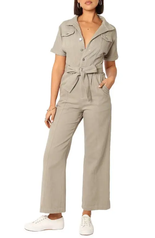 PETAL & PUP Demi Twill Jumpsuit - Olive