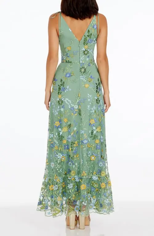 Dress The Population Sunny Embroidered Floral A-line Gown