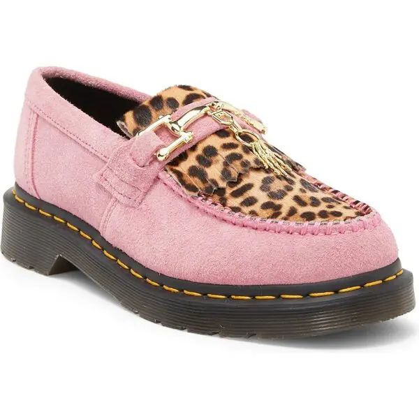 Dr. Martens Adrian Snaffle Loafer In Leopard/Pink - 60% Off