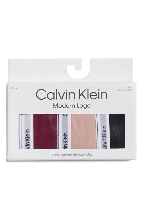 Calvin Klein Assorted 3-pack Logo Bikinis - Purple