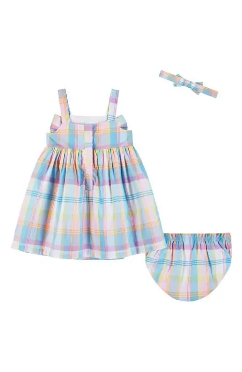 Andy & Evan Plaid Cotton Sundress With Accessories