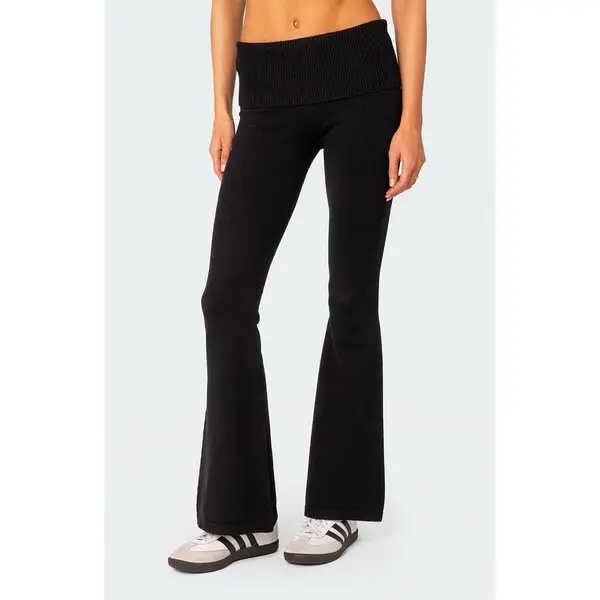 EDIKTED Desiree Foldover Flare Pants