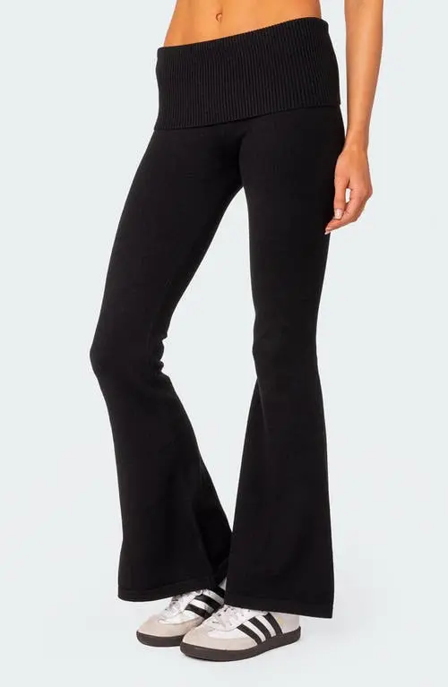 EDIKTED Desiree Foldover Flare Pants