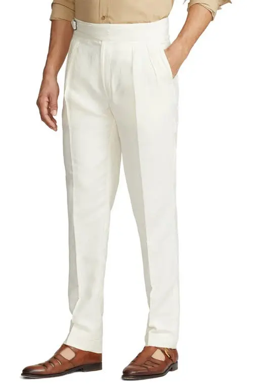 Ralph Lauren Purple Label Gregory Flat-front Trousers - Classic Cream