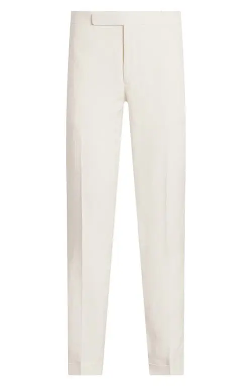 Ralph Lauren Purple Label Gregory Flat-front Trousers - Classic Cream