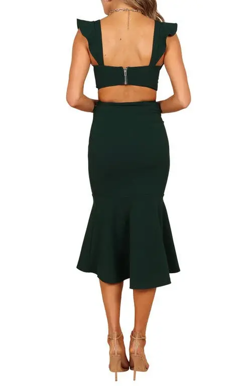 PETAL & PUP Yvonne Ruffle Trim High-low Dress