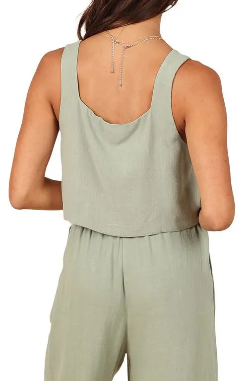 PETAL & PUP Eleanor Wide Leg Linen Pants - Green