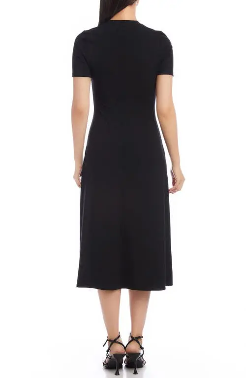 palma midi dress Camille red flap-designed ruched midi dress
