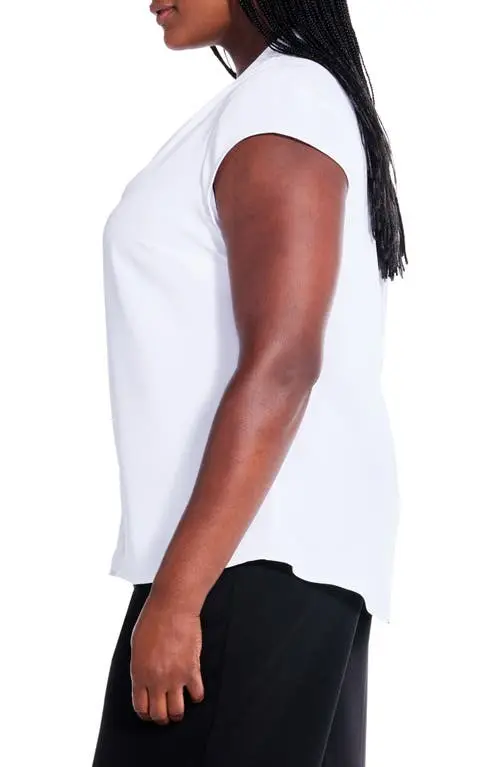 NIC+ZOE Cap Sleeve Top - Paper White