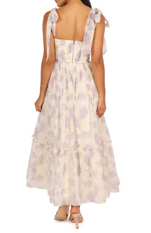 PETAL & PUP Floret Bow Strap Midi Sundress - Lavender