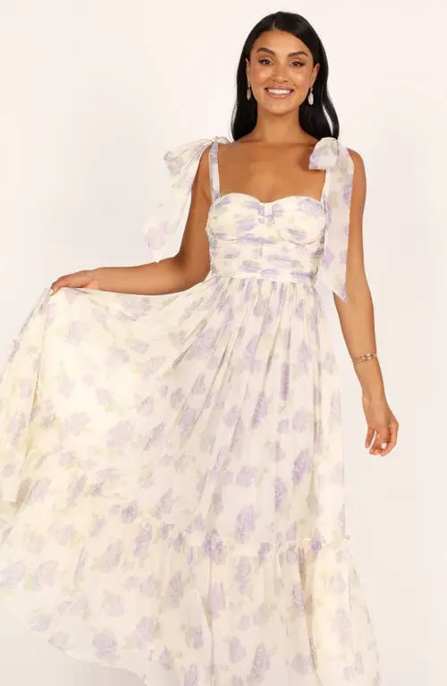 PETAL & PUP Floret Bow Strap Midi Sundress - Lavender