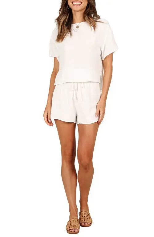 PETAL & PUP Ittai T-shirt & High Waist Shorts Set - White