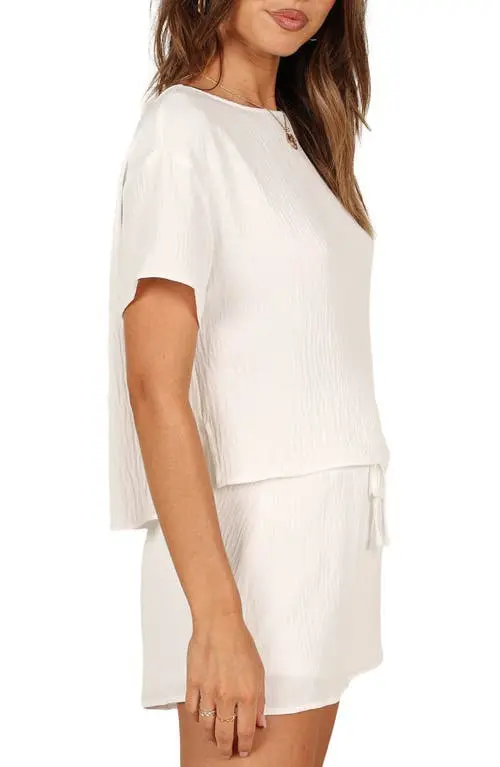 PETAL & PUP Ittai T-shirt & High Waist Shorts Set - White