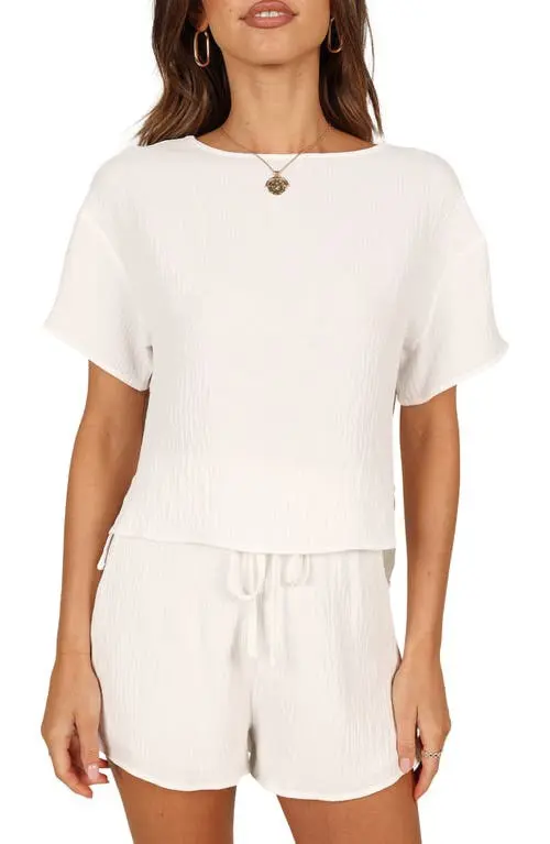 PETAL & PUP Ittai T-shirt & High Waist Shorts Set - White