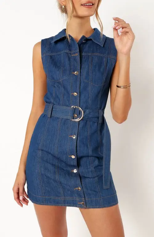 PETAL & PUP Sleeveless Mini Shirtdress
