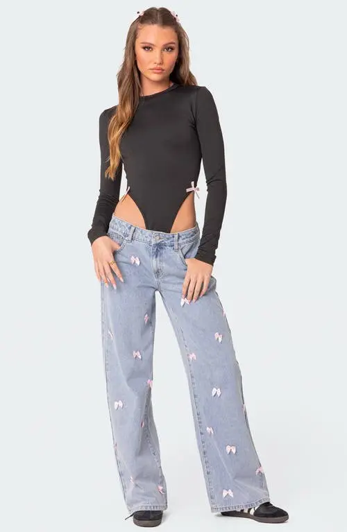 EDIKTED Marlo High Cut Bodysuit