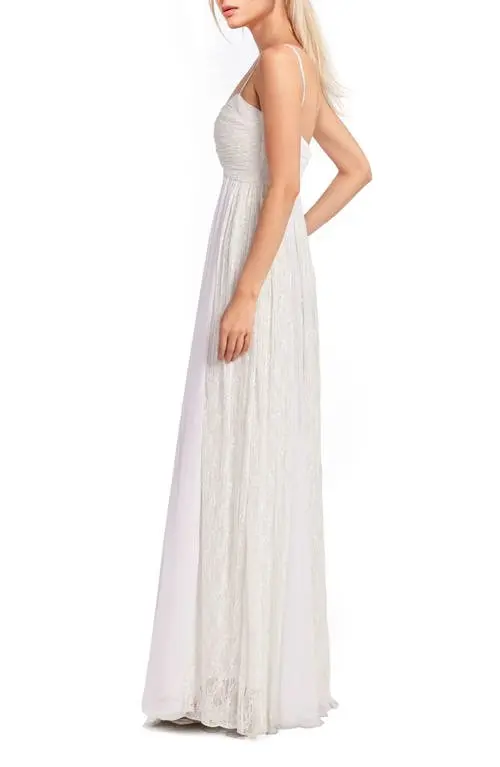 Badgley Mischka Shirred Gown