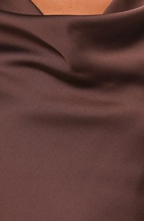 PETAL & PUP Vinita Cowl Neck Tank - Chocolate